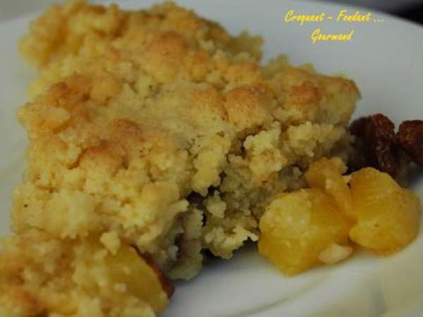 Recette de crumble d'ananas, mangue et banane