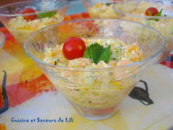 Recette de verrine concombre et vache qui rit