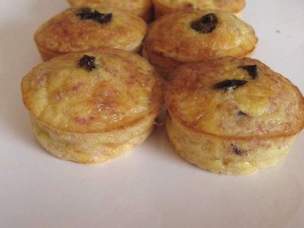Bouchons de cake au jambon et aux olives, Recette Ptitchef