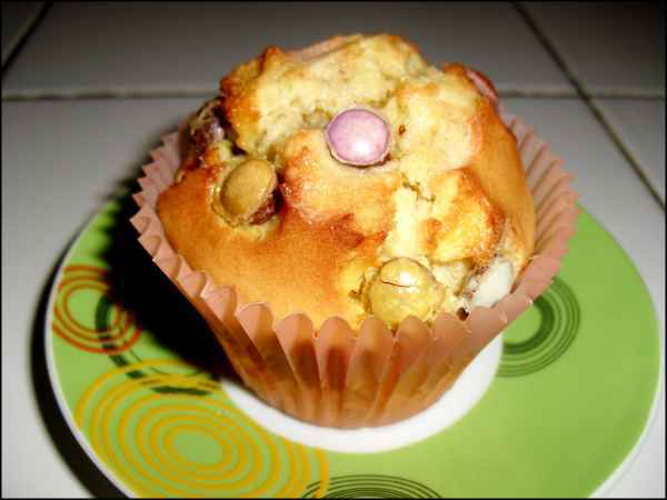 Recette de muffins aux smarties colorés et gourmands