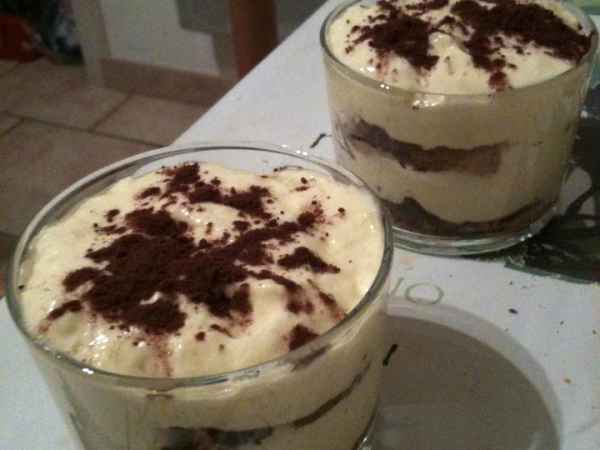 Tiramisu au chocolat en verrines - Recette Ptitchef