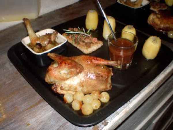 Recette de pigeon farci aux herbes et épices