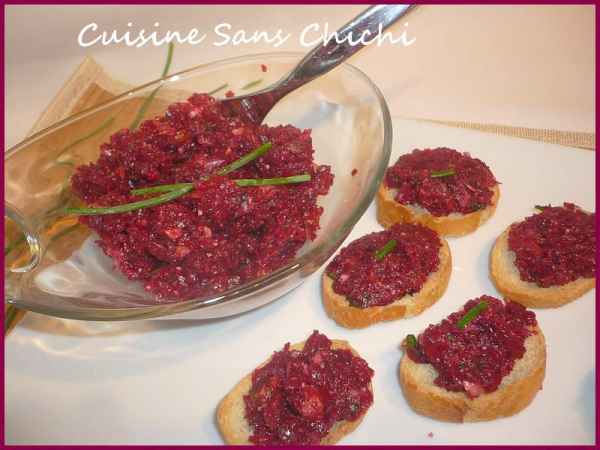 Recette de betterave rouge et sa vinaigrette