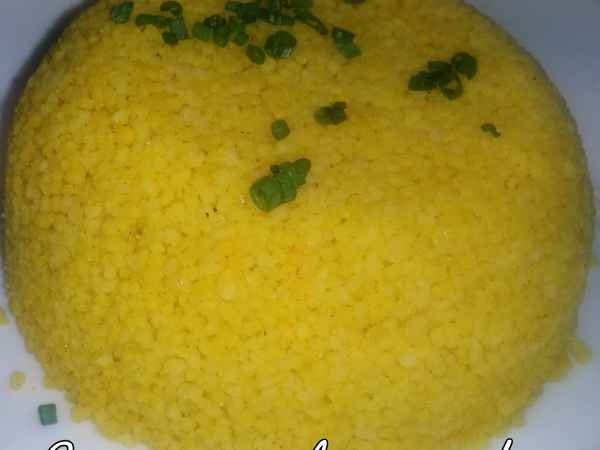 Semoule de blé aux dés de tomate et curcuma, Recette Ptitchef