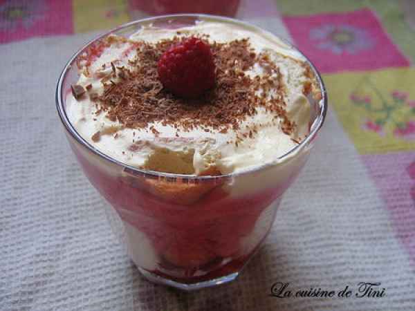 Recette de verrine framboise et crème mascarpone