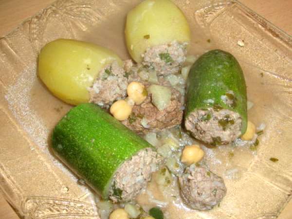 Recette dolma algéroise : courgettes et pommes de terre