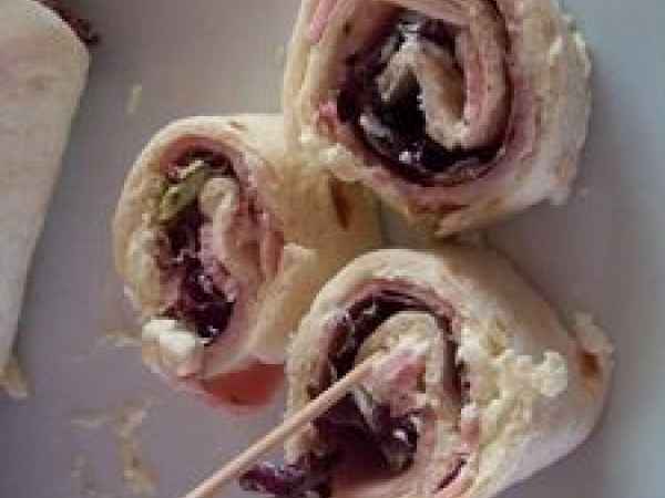 Recette de wraps jambon, salade et fromage frais