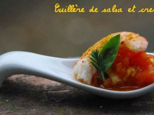 Recette de cuillère apéritive crevette & sauce cocktail