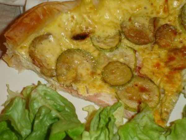 Recette de tarte saumon courgettes en croûte de riz