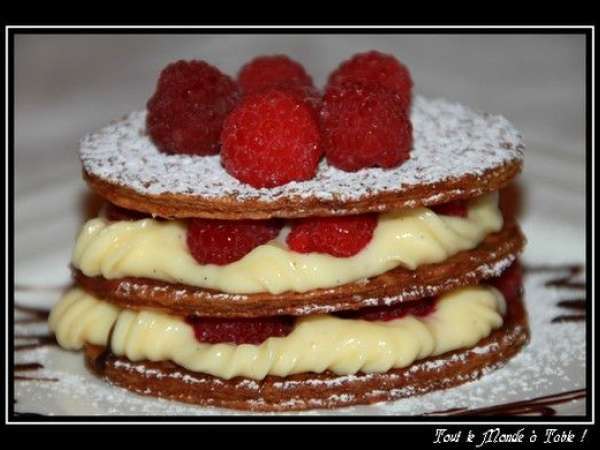 Mille-feuille framboises, Recette Ptitchef