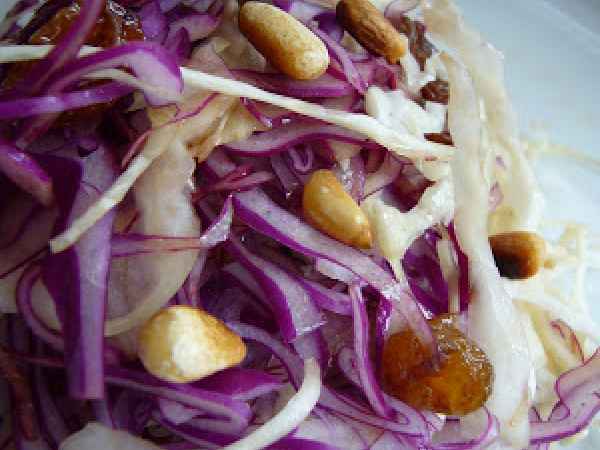 Salade de chou rouge et de céleri rave. - Recette Ptitchef