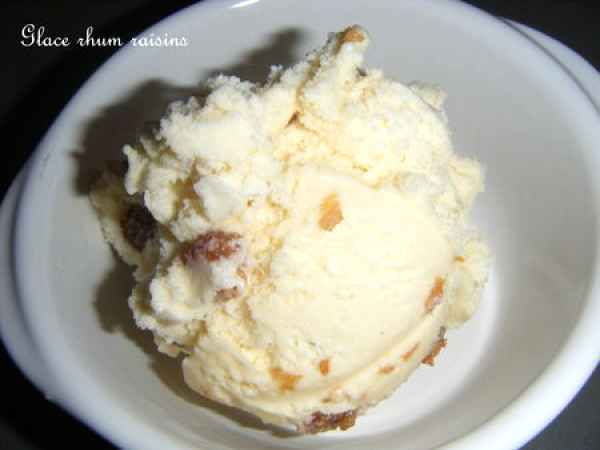 Glace rhum - raisin !!!!!, Recette Ptitchef