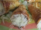 Cornets farcis à la viande hachée et à la bechamel - Recette Ptitchef