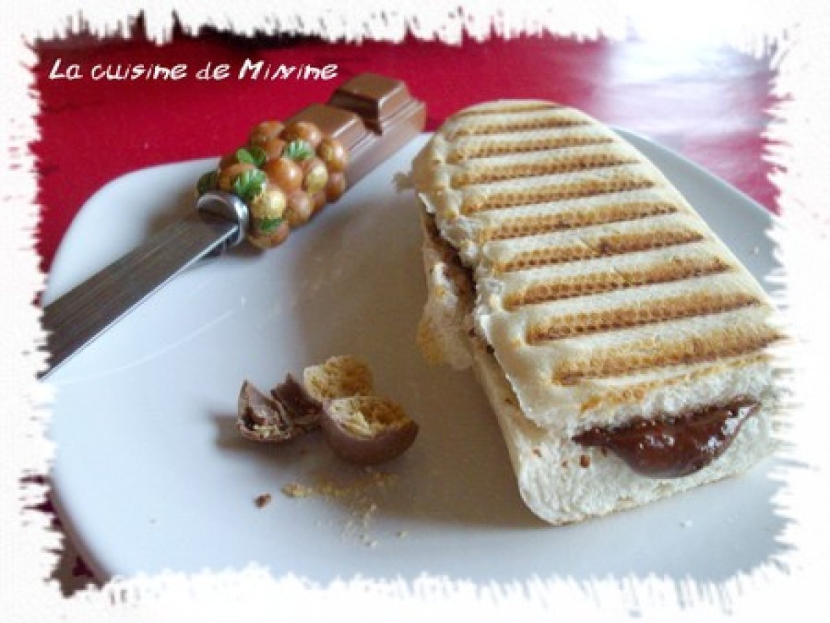 4 h gourmand : panini nutella & maltesers - Recette Ptitchef
