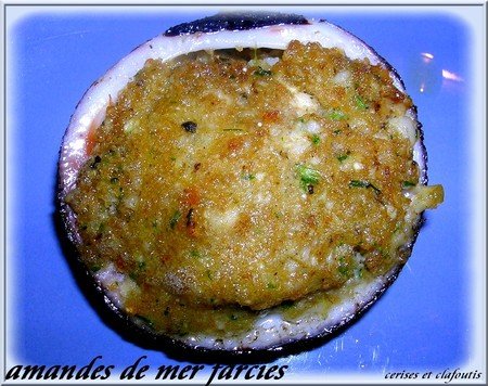 Recette d'amandes de mer farcies aux épices