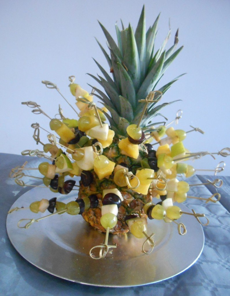 Recette de brochettes de fruits à l'ananas