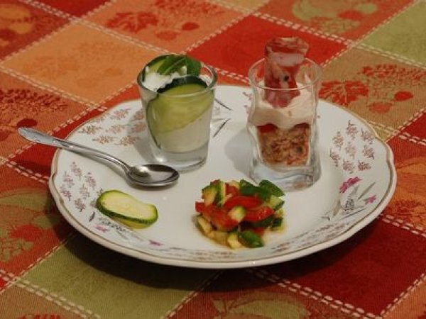 Recette d'assortiment de verrines pour une entrée fraîche