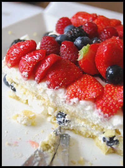 Recette de bavarois blanc aux fruits rouges