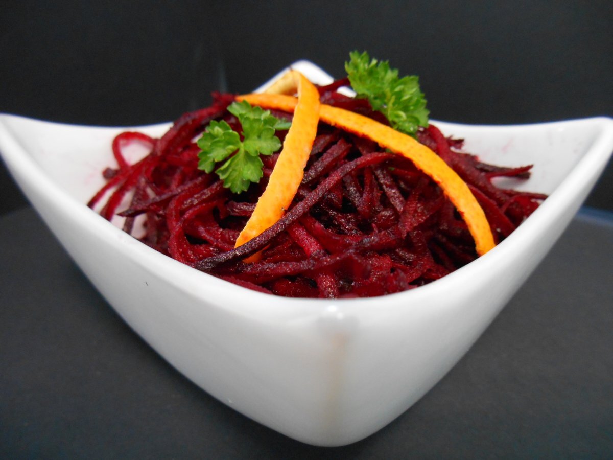 Recette de betteraves rouges crues râpées