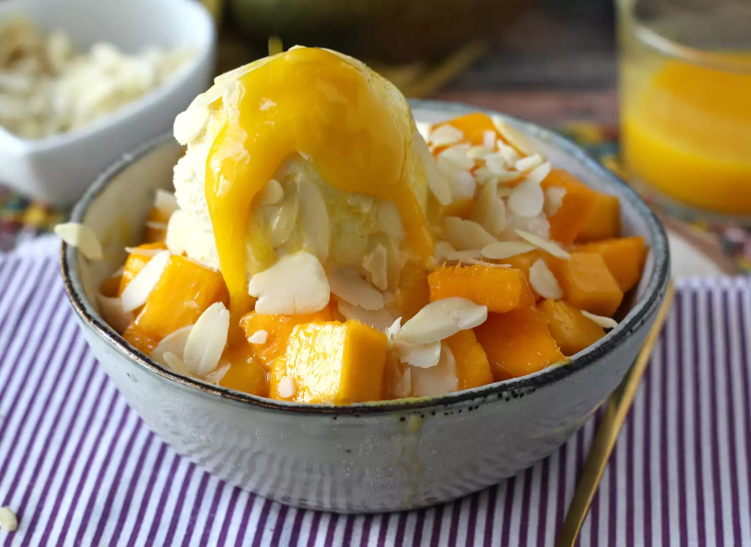 Bingsu à la mangue, le dessert glacé coréen ultra rafraîchissant qui ...