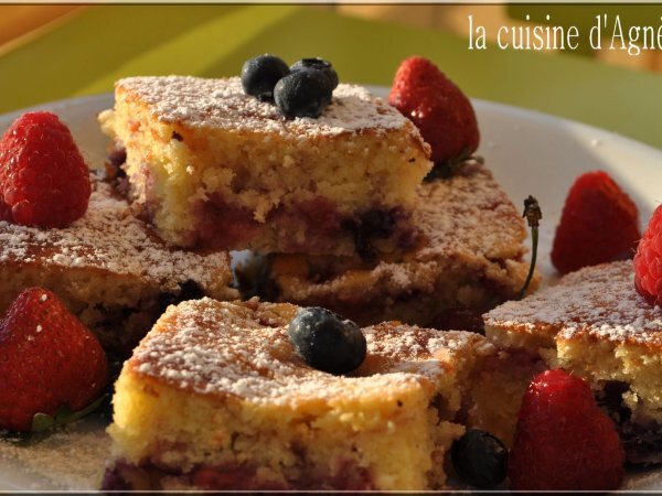 Recette de biscuit aux quatre fruits rouges