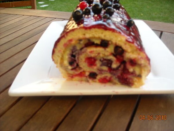 Recette de biscuit roulé aux fruits rouges
