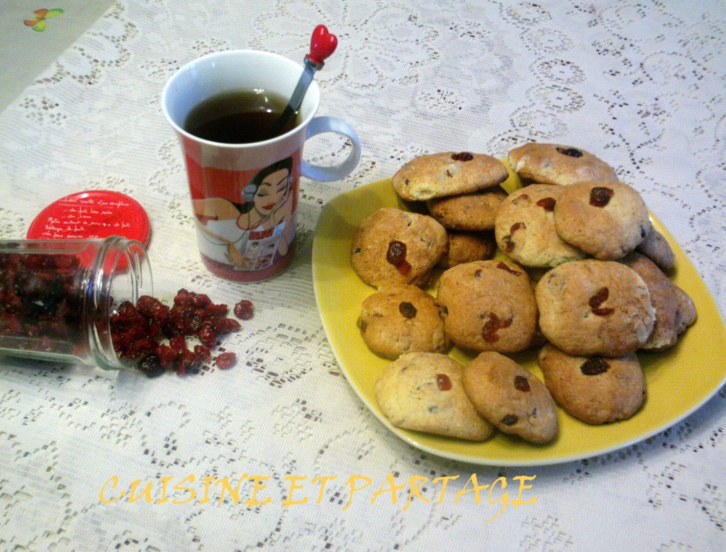 Recette de biscuits moelleux aux canneberges