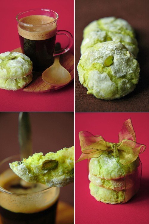 Recette de biscuits macaronnés aux amandes et pistache