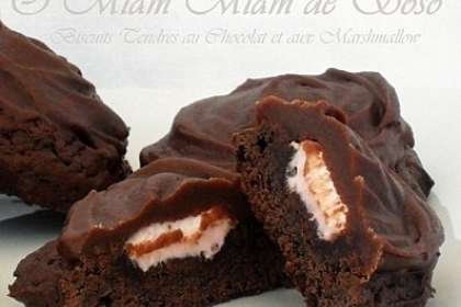 Biscuits tendres au chocolat et marshmallow - Recette Ptitchef