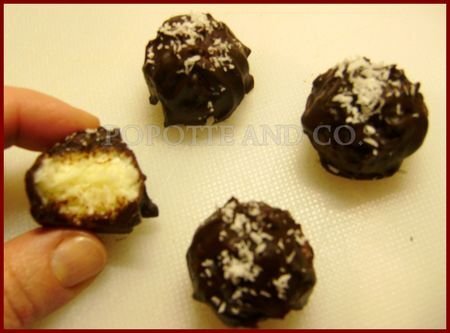 Recette de bouchées coco et chocolat délicieux