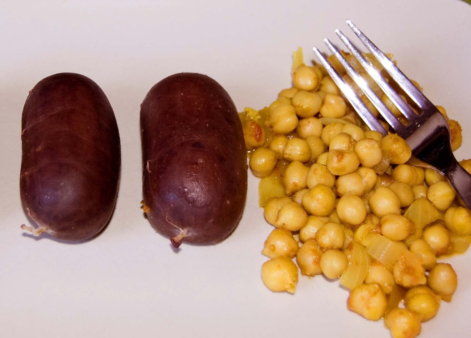Recette de boudin antillais et colombo de pois chiches