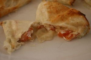 Recette de bricks au fromage frais et tomate