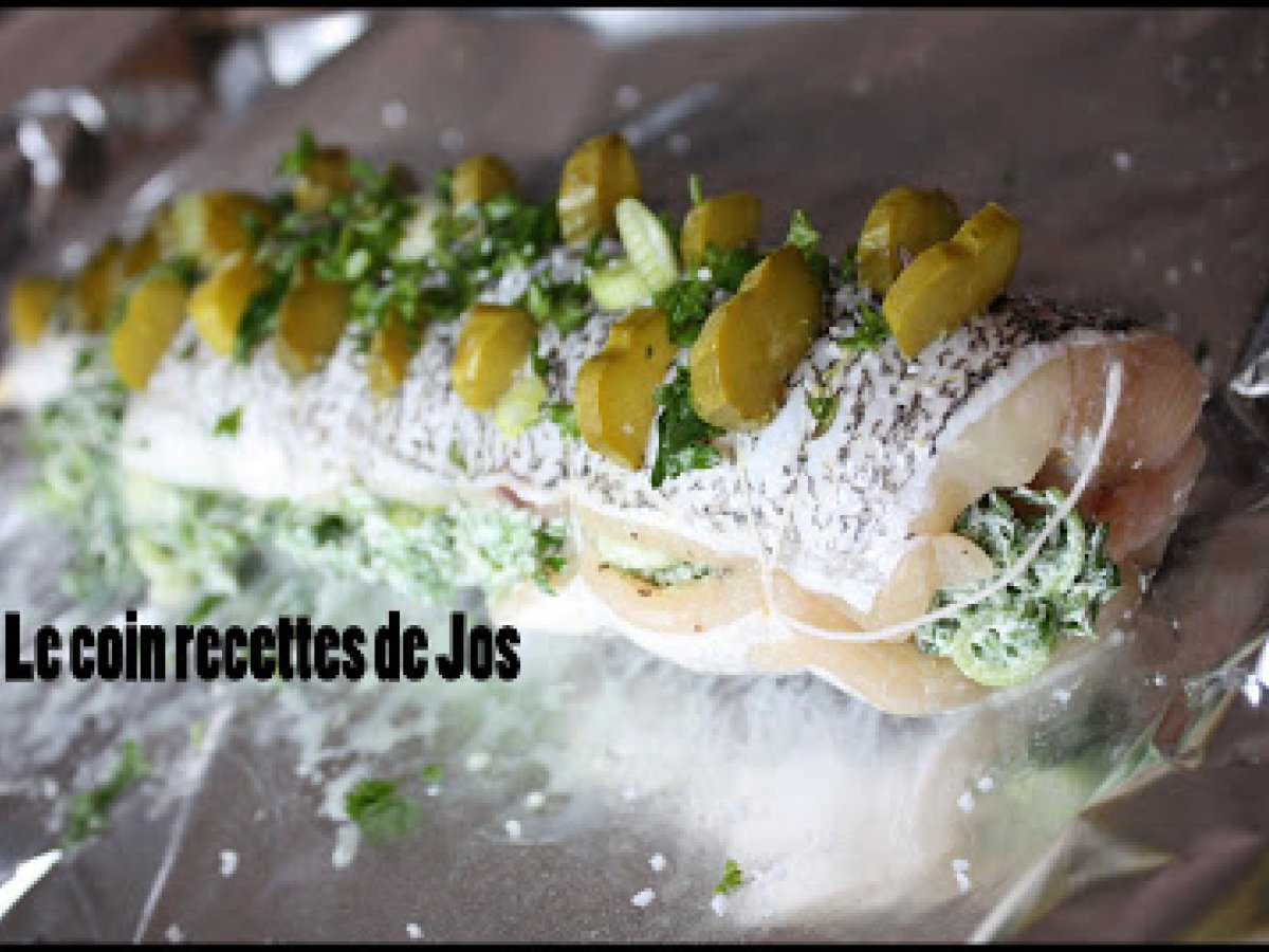 Recette de brochet farci en papillote aux herbes