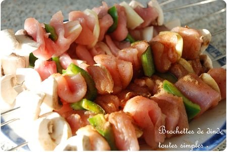 Recette de brochettes de dinde maison simples