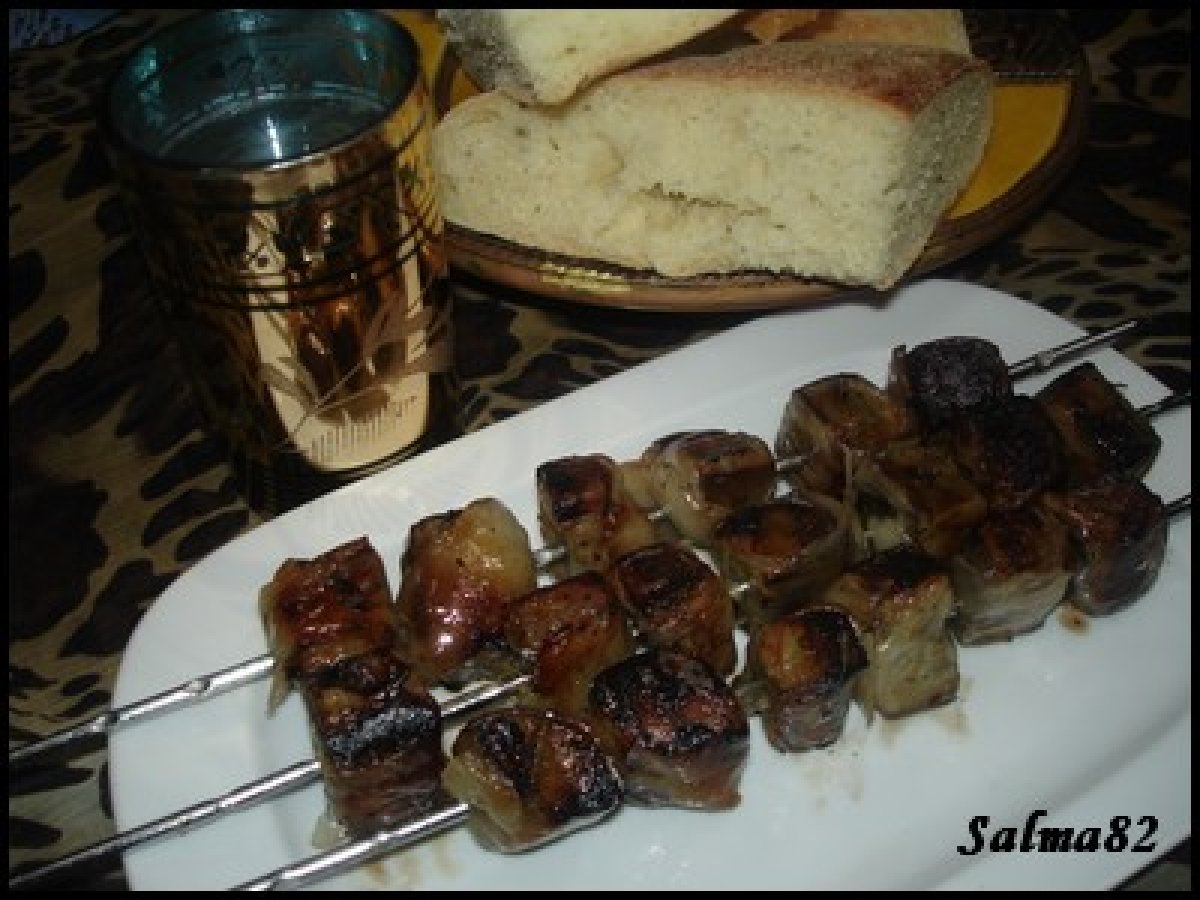 Recette de brochettes de foie boulfaf de l'aid el kebir