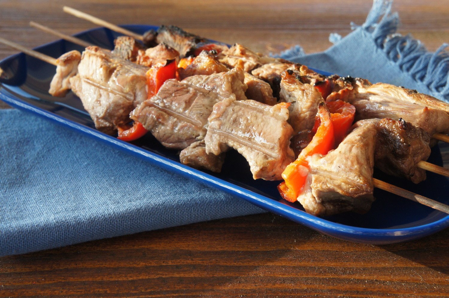 Recette de brochettes de porc marinées au barbecue