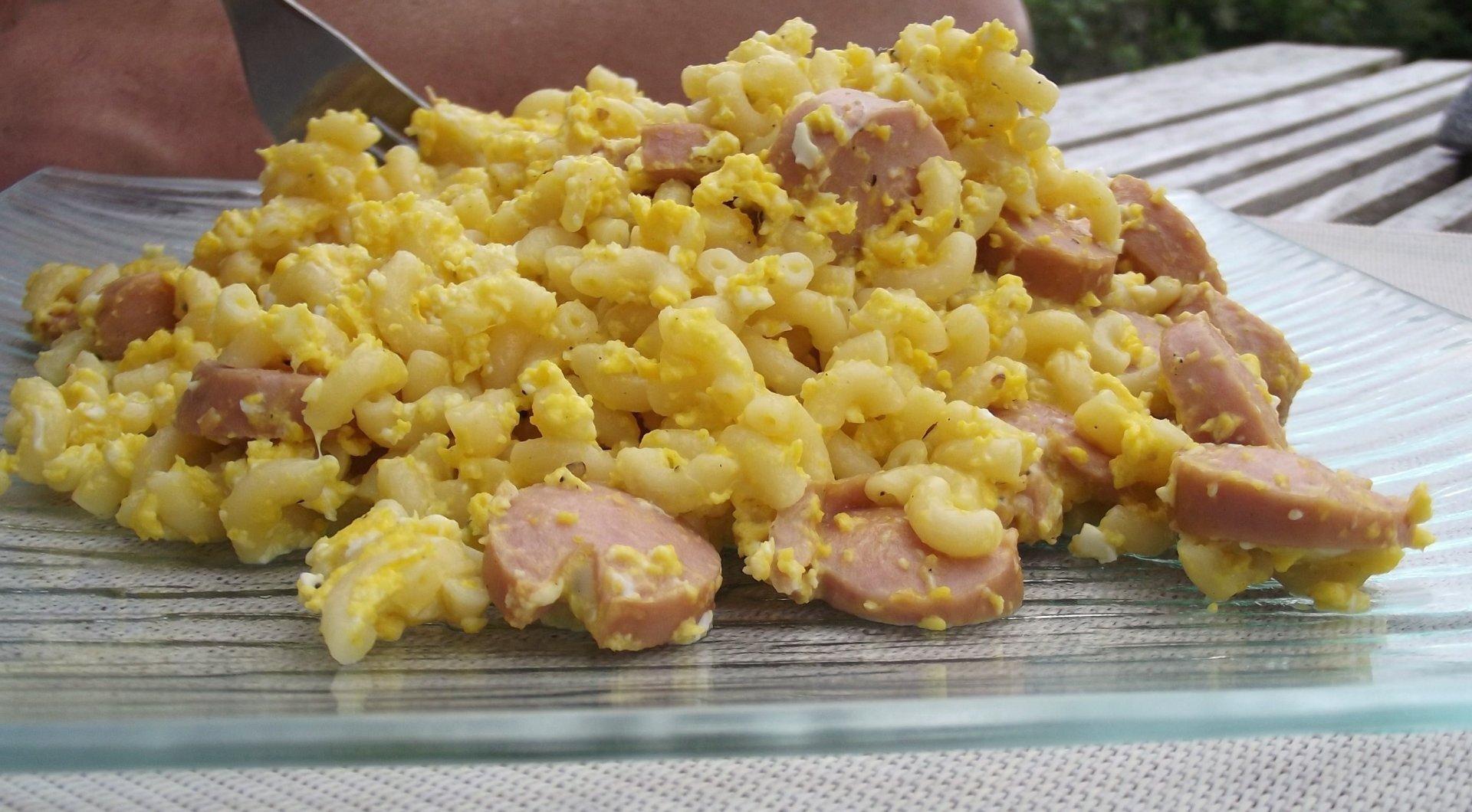 Recette de brouillade de coquillettes aux knacks