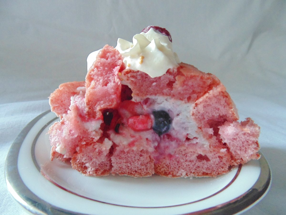 Recette bûche coco et fruits rouges légère rose