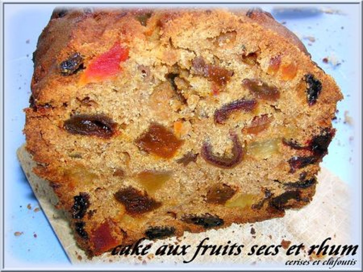 Recette de cake aux fruits secs et au rhum délicieux