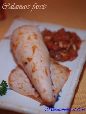 Recette de calamars farcis aux herbes et épices