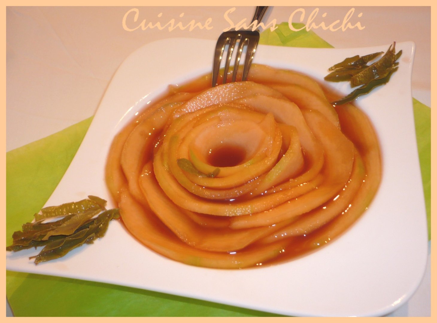 Recette de carpaccio de melon au sirop de verveine