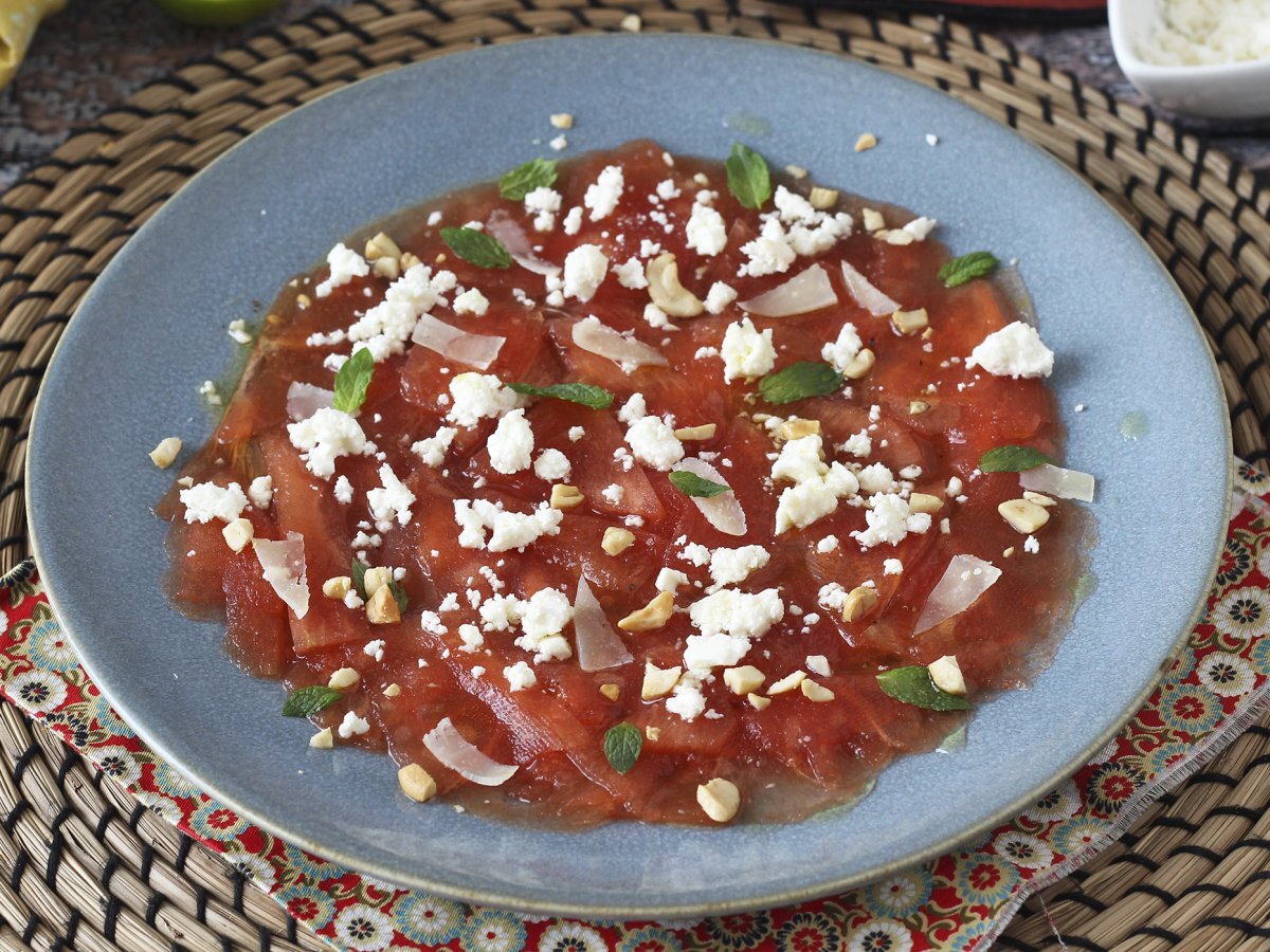 Recette de carpaccio de pastèque: entrée d'été fraîche