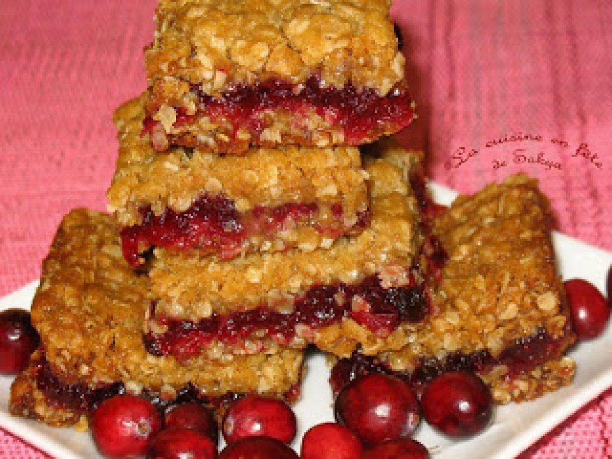 Recette de carrés aux canneberges fraîches