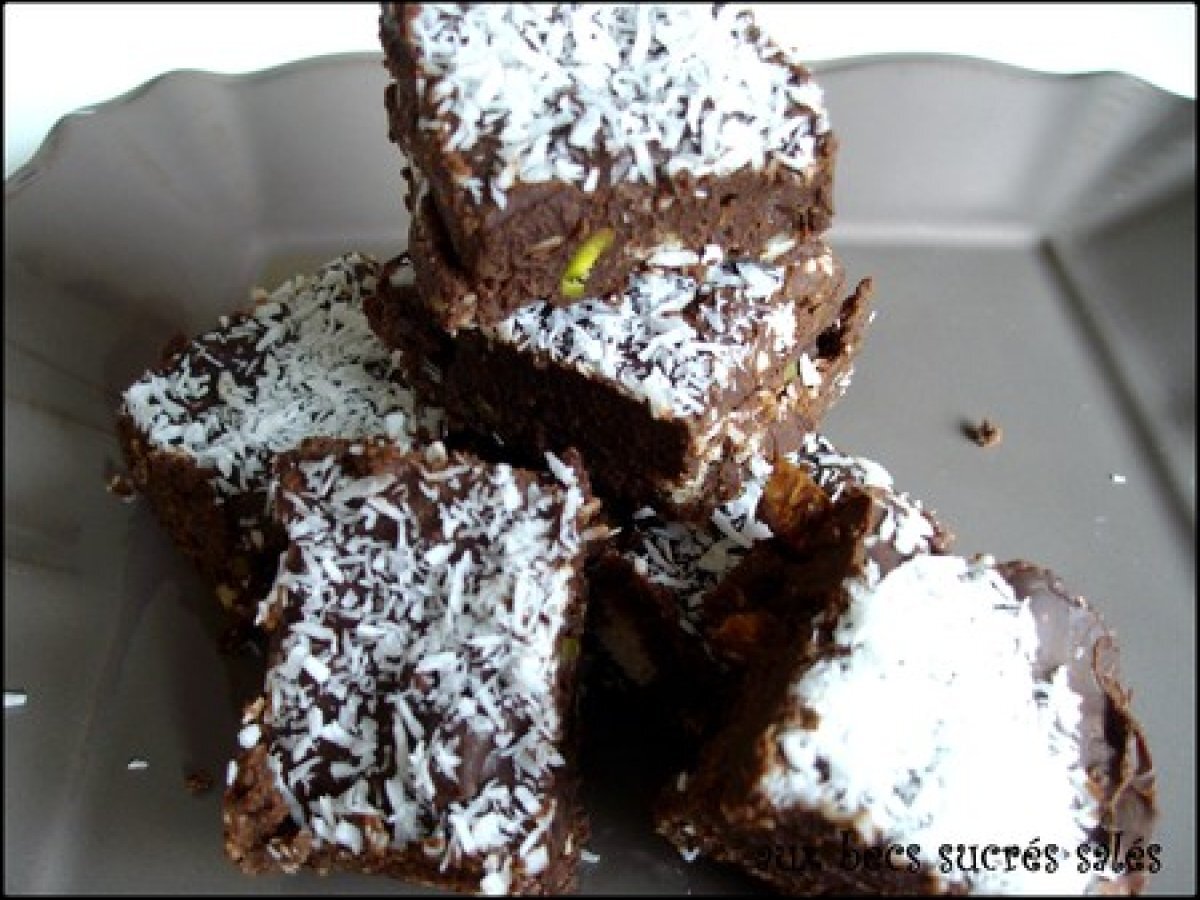 Recette de carrés gourmands chocolat et fruits secs