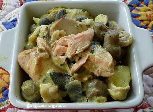 Recette de cassolette de poissons, carottes et curry