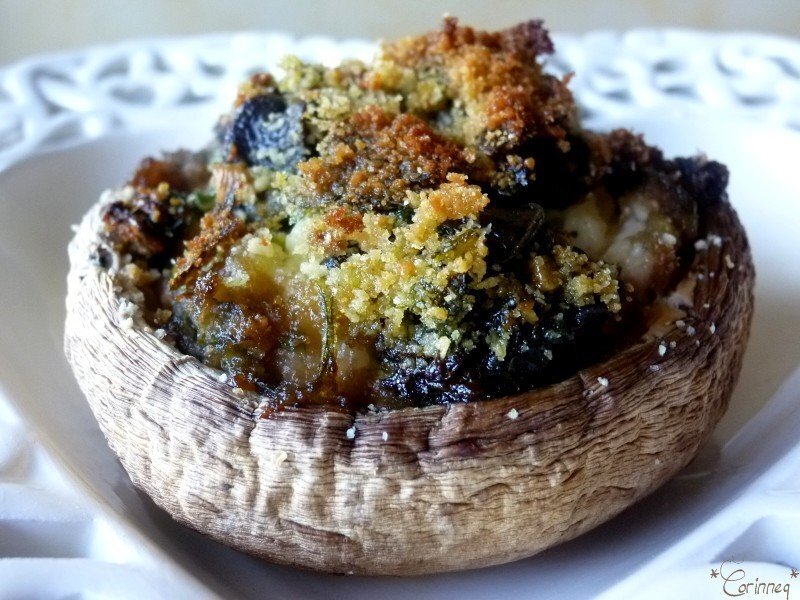 Recette de champignons farcis aux escargots