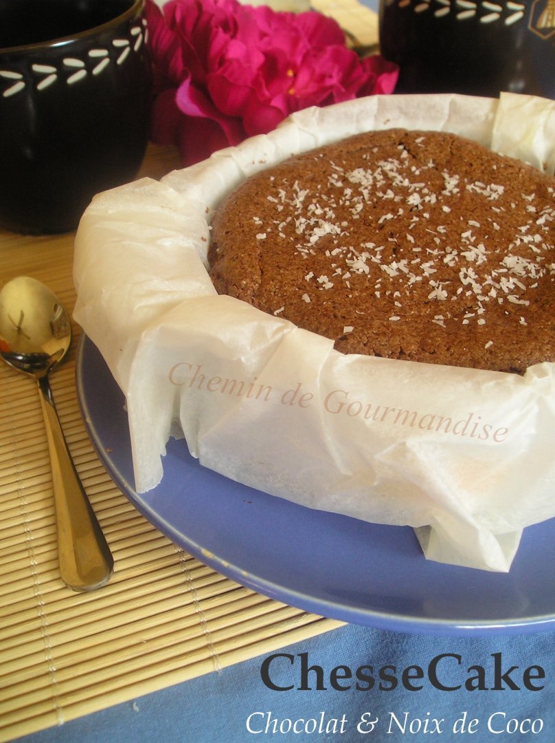 Recette de cheesecake chocolat et noix de coco