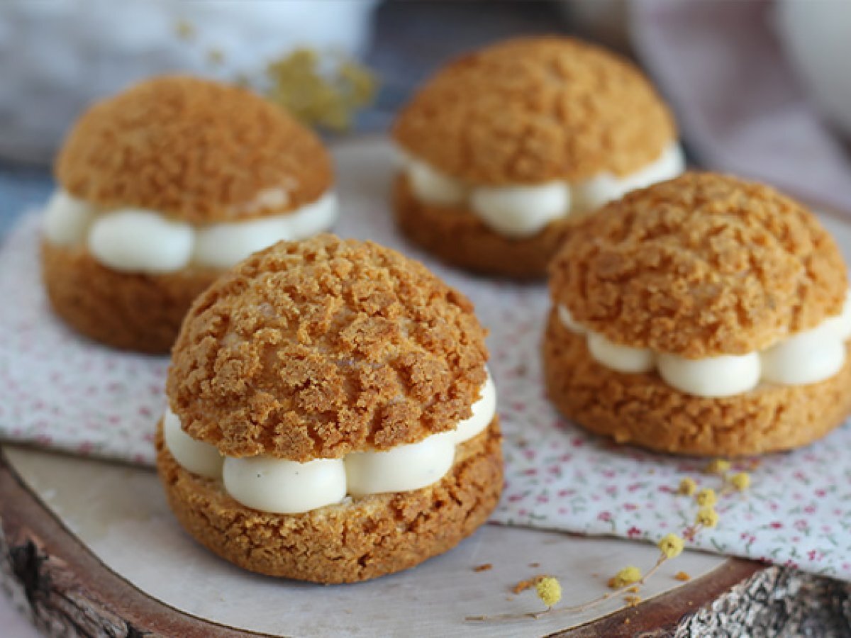 Recette de choux craquelin à la crème vanille