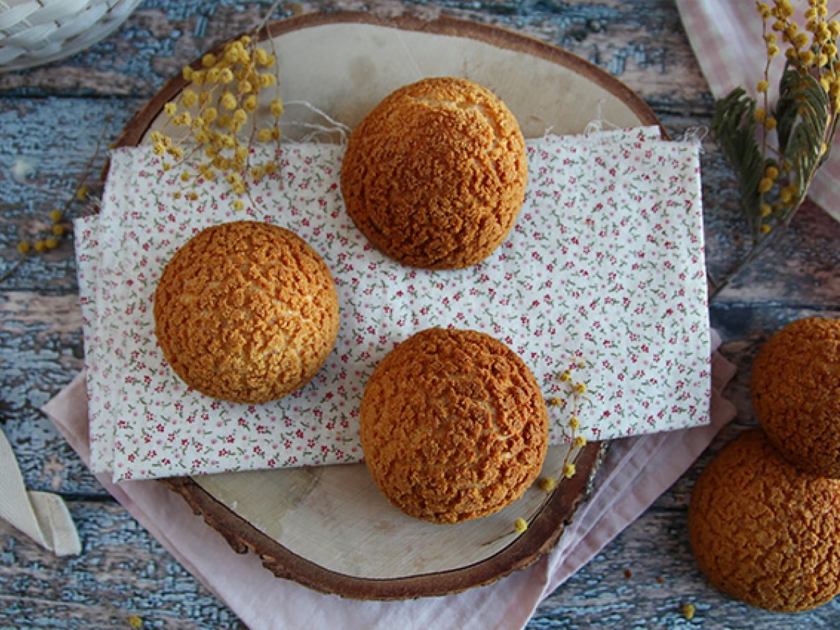 Recette de choux craquelin à la crème vanille