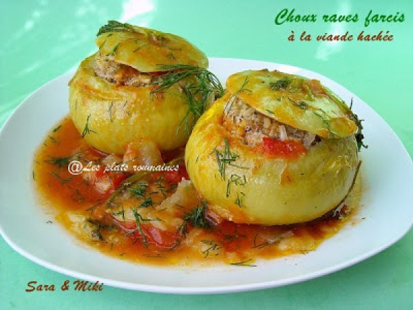 Recette de choux-raves farcis à la viande hachée